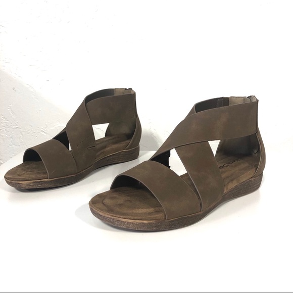 Pierre Dumas | Shoes | Pierre Dumas Kori Taupe Low Wedge Sandals | Poshmark